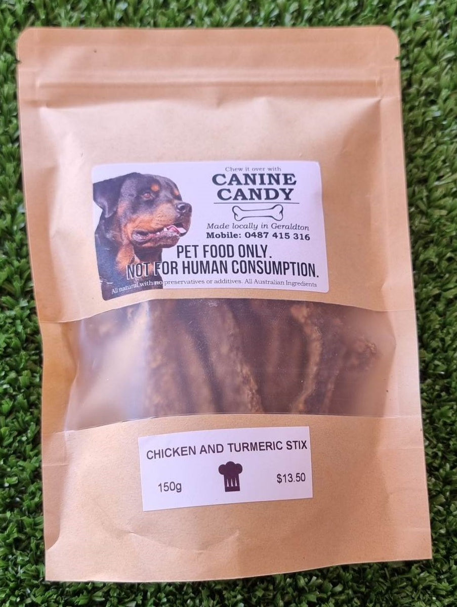 Chicken and Turmeric Stix – Chew it over with canine candy