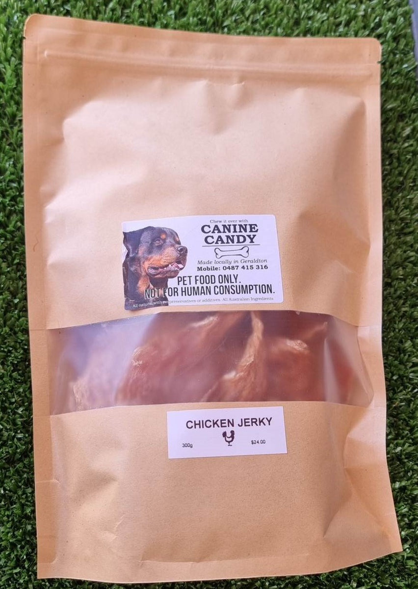 Chicken Jerky – Chew it over with canine candy